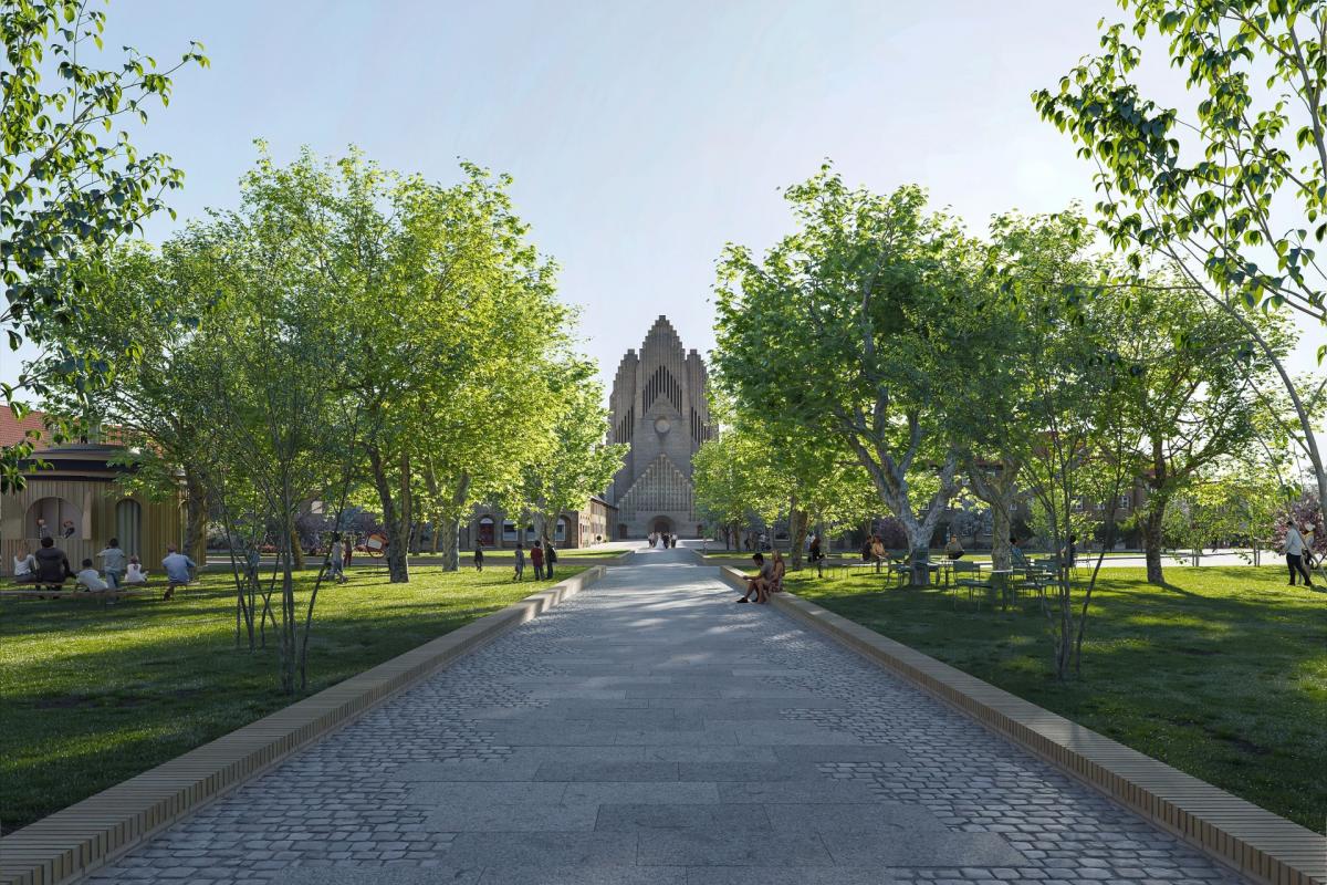 Område ved Grundtvigs Kirke skal være grønt og fredeligt | Magasinet KBH